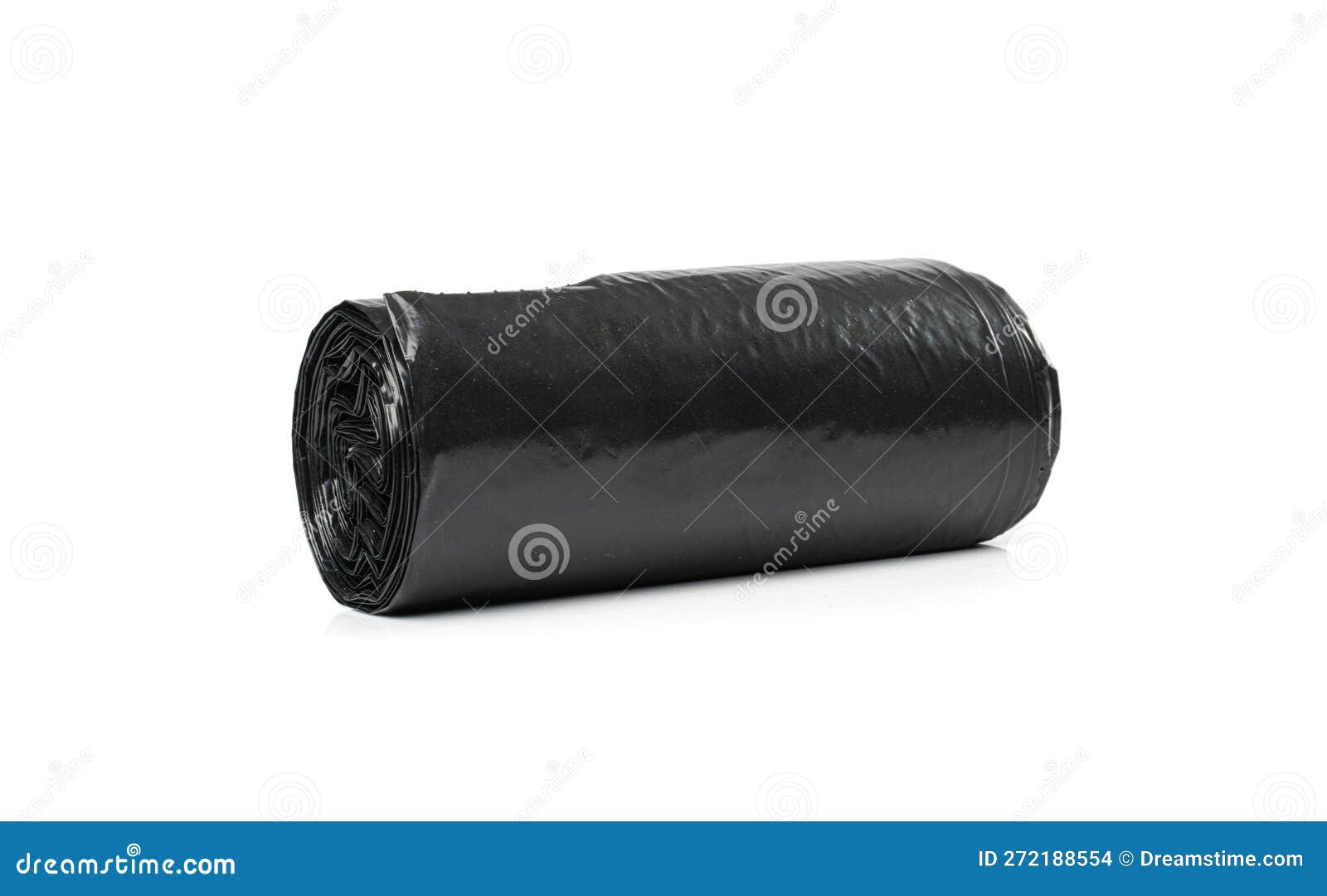 Garbage Bag Roll Isolated. Trash Package, New Rolled Plastic Bin Bags ...