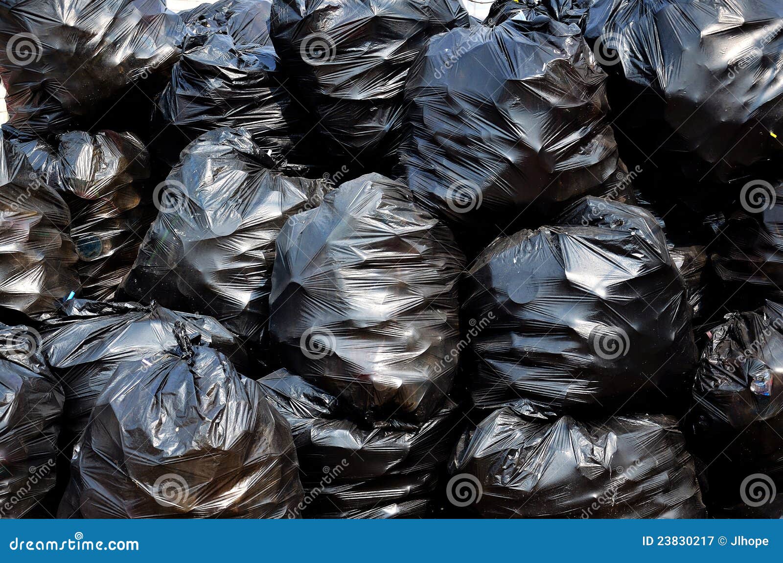 Garbage bags stock image. Image of waste, recycle, black - 23830217