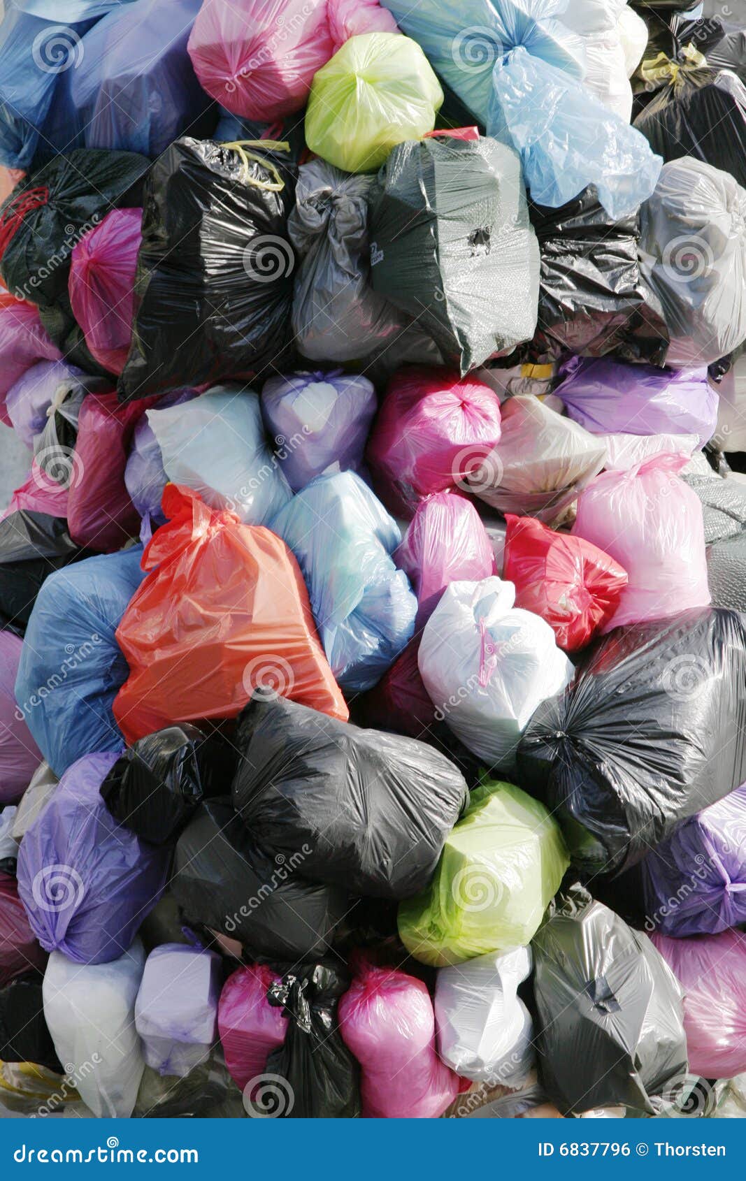 Garbage Bags stock photo. Image of environmental, colourful - 6837796