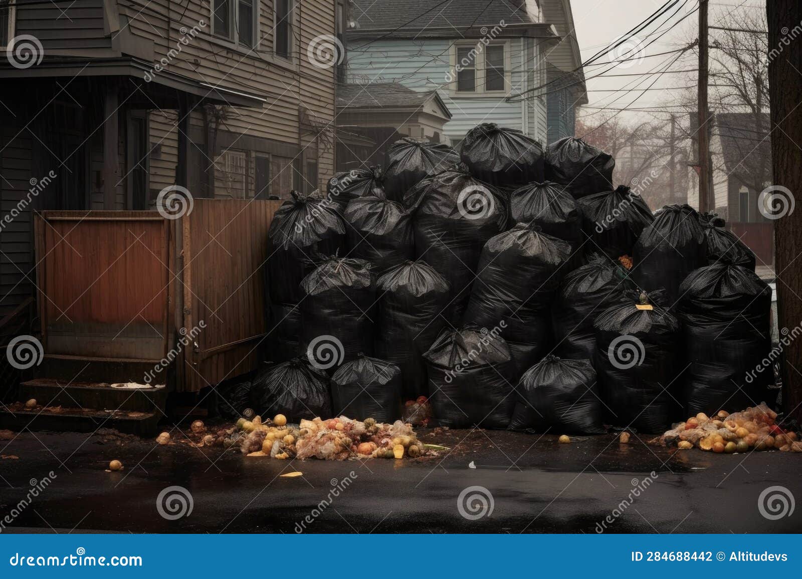 Garbage Piled High In Poor Over Populated Country Stock Photography ...