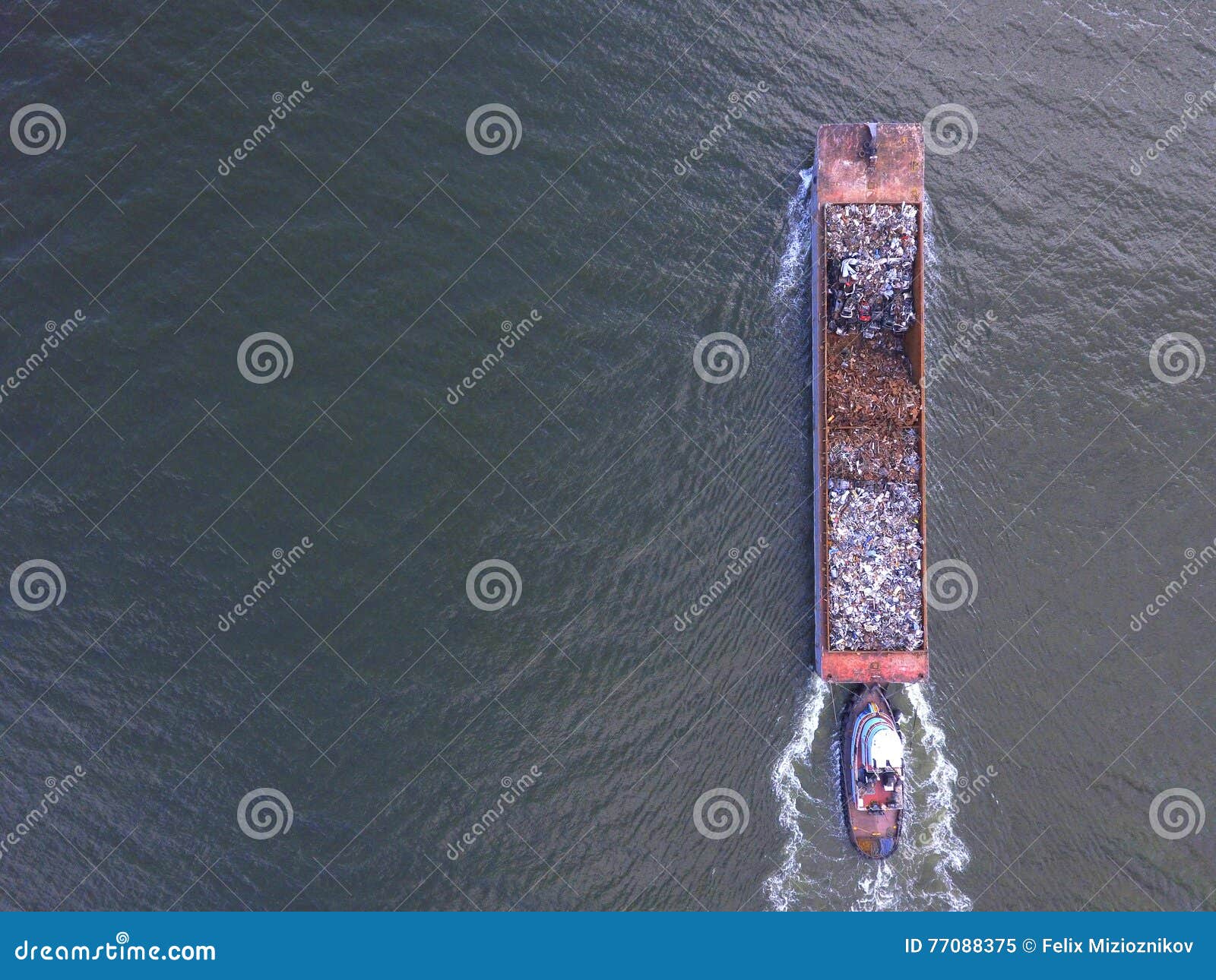 Garbage Barge stock image. Image of boating, garbage - 77088375