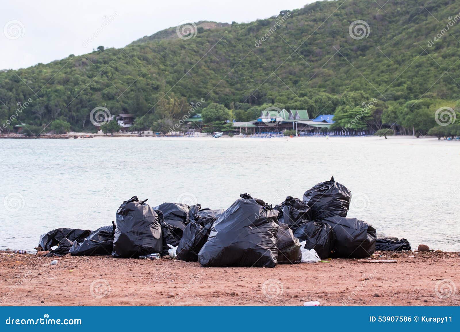 Garbage on the beach stock photo. Image of heap, discarded - 53907586