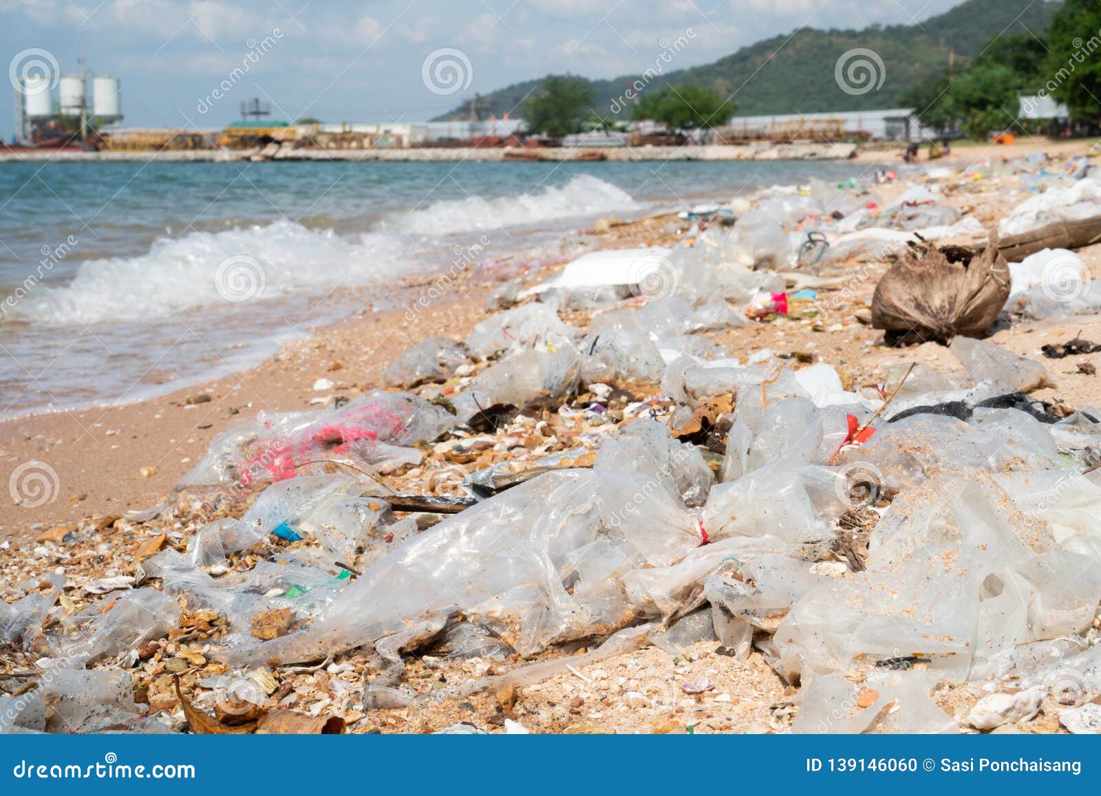Garbage on the Beach, Environmental Pollution of Sea Stock Photo ...