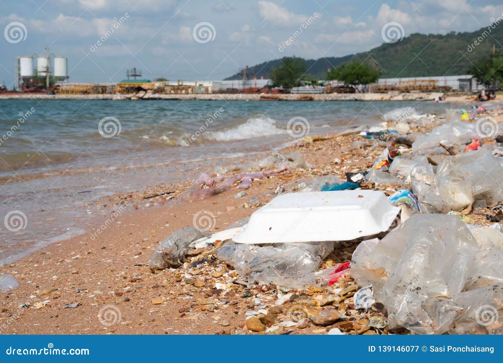 Garbage on the Beach, Environmental Pollution of Sea Stock Image ...