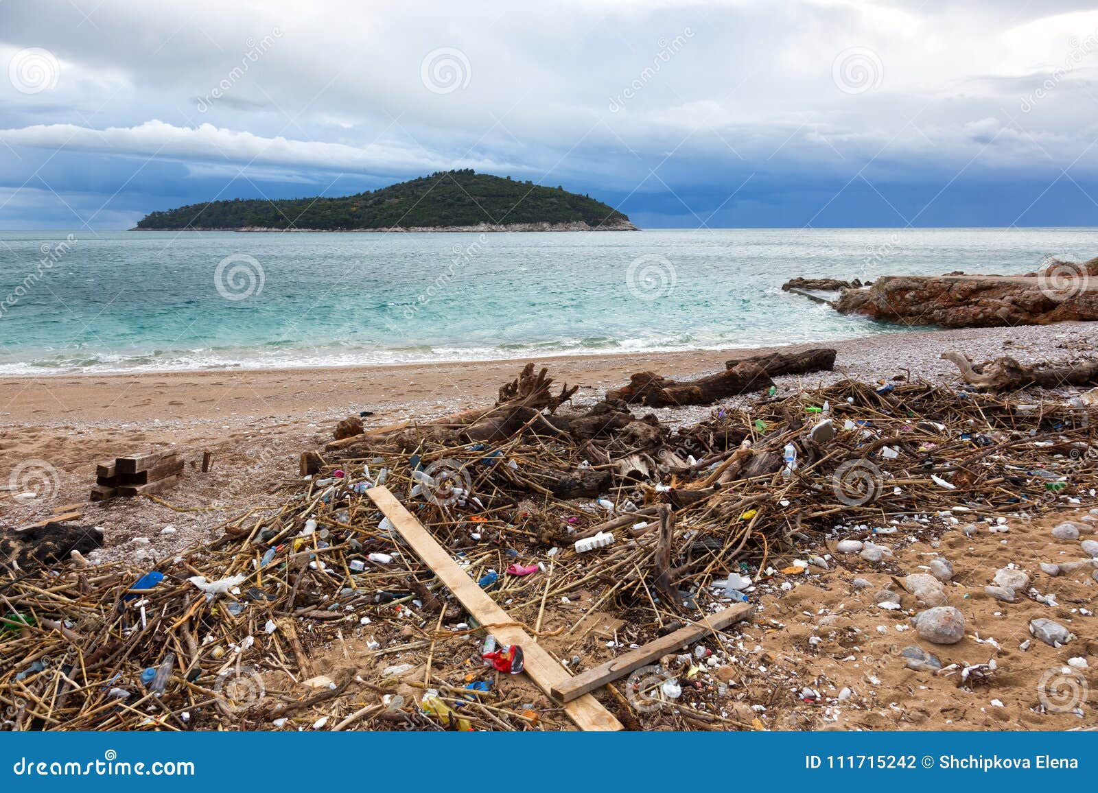 Garbage on the beach stock photo. Image of marine, messy - 111715242