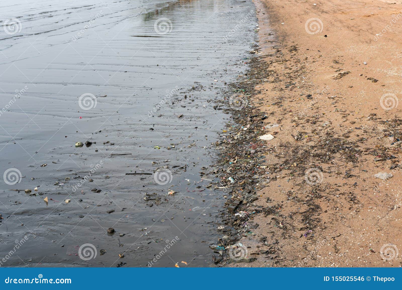 Garbage on the beach stock photo. Image of pollute, pollution - 155025546