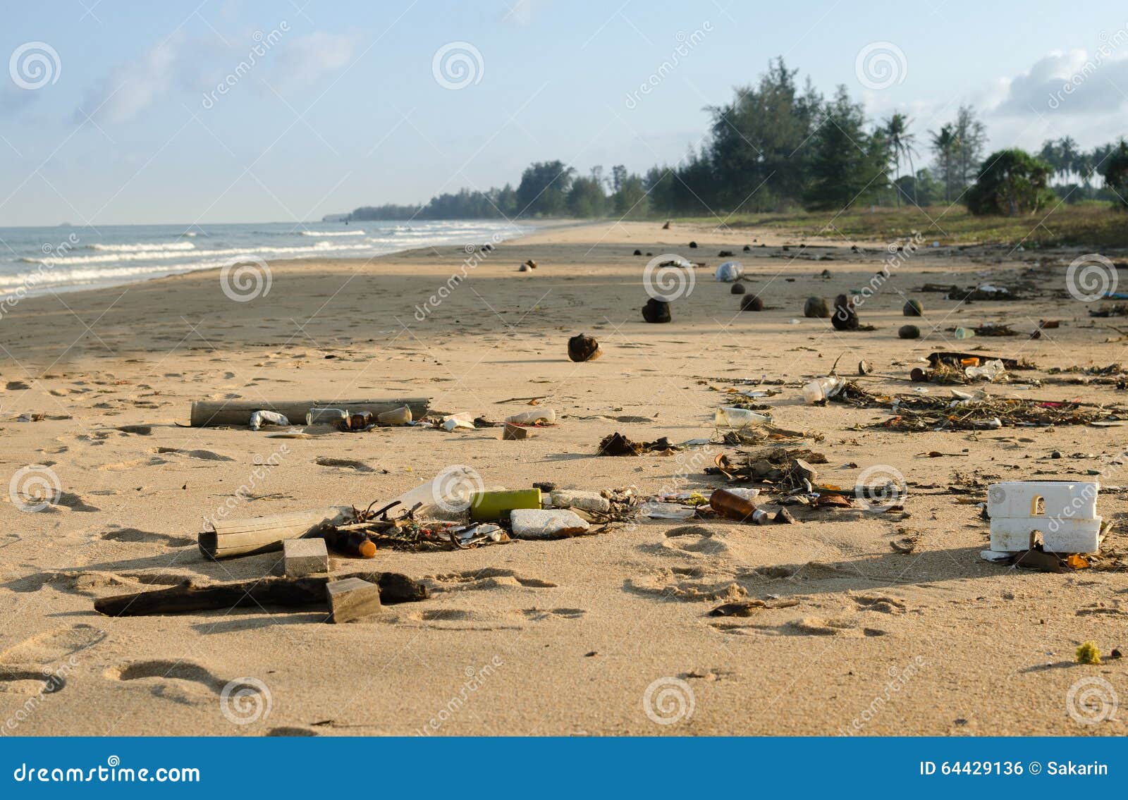 Garbage on Beach and Waste on the Sands. Stock Photo - Image of closeup ...