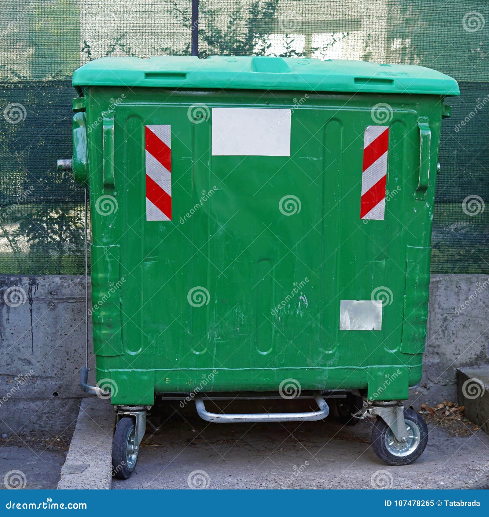 Garbage bin stock image. Image of street, litter, wheels - 107478265