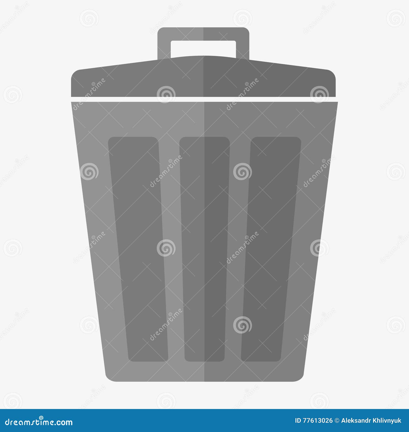 Garbage bin icon stock illustration. Illustration of container - 77613026
