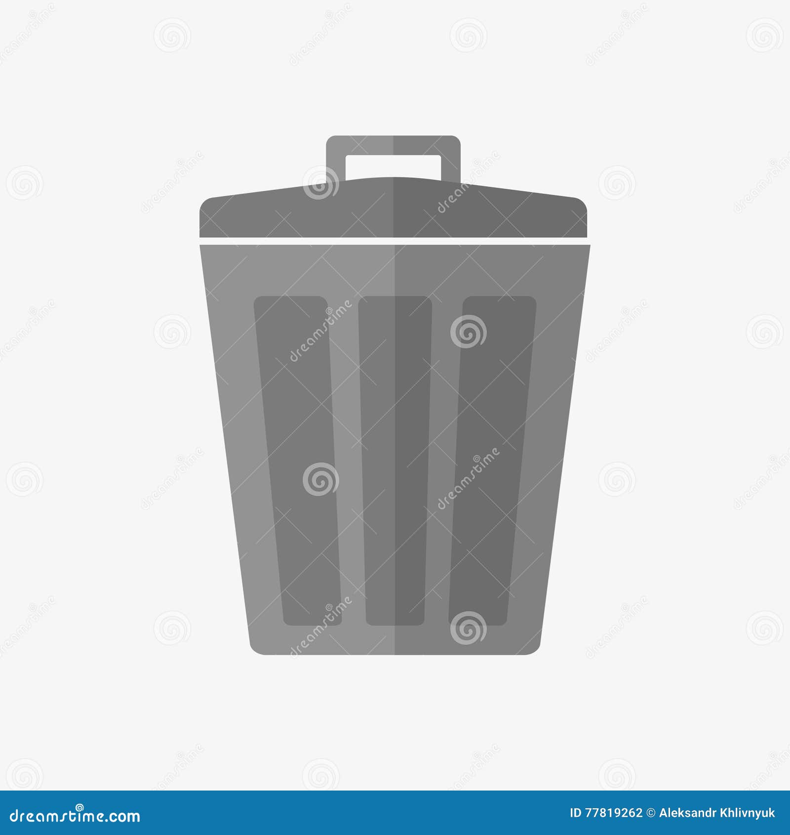 Garbage bin icon stock illustration. Illustration of paper - 77819262