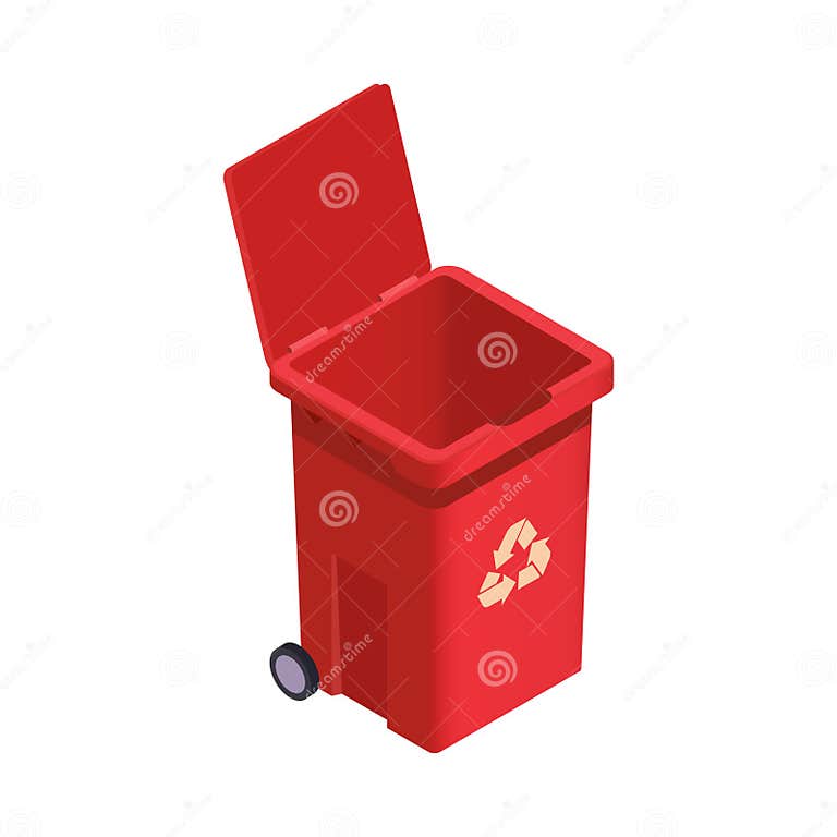 Garbage Bin Illustration stock vector. Illustration of processing ...