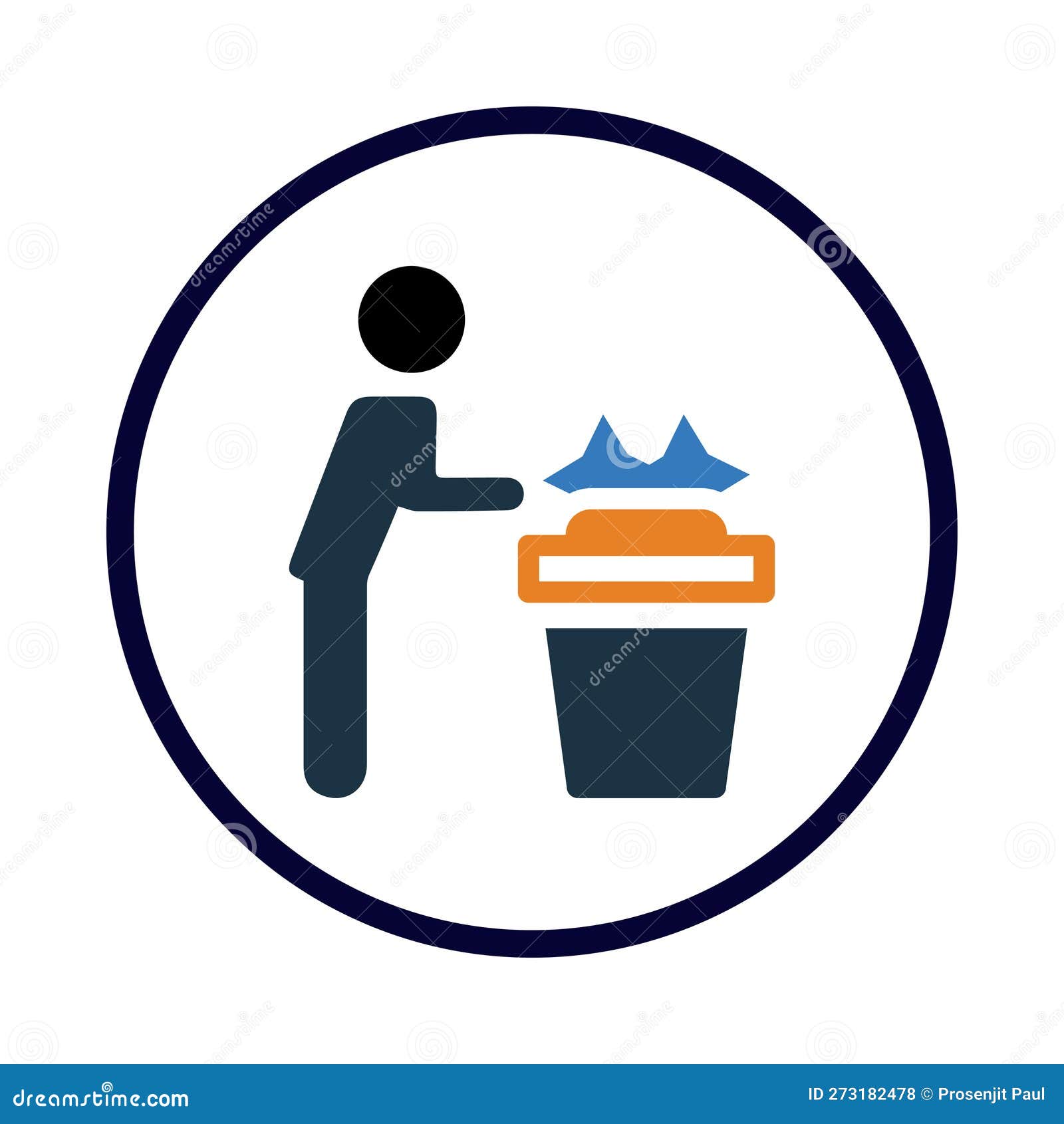Garbage, Garbage Bin, Bin, Man, People, Garbage Throw in Bin Icon Stock ...