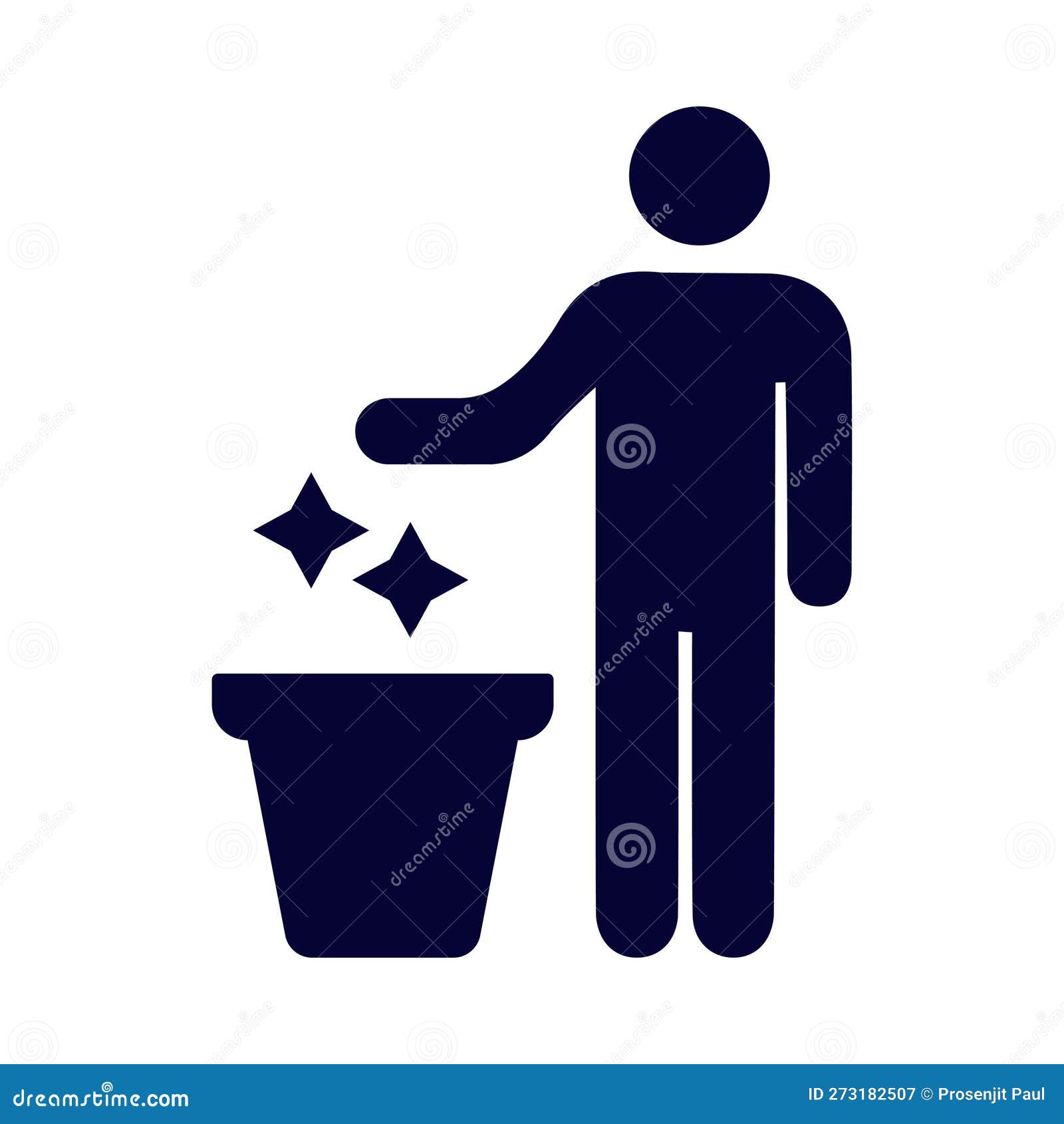 Garbage, Garbage Bin, Bin, Man, People, Garbage Throw in Bin Icon Stock ...
