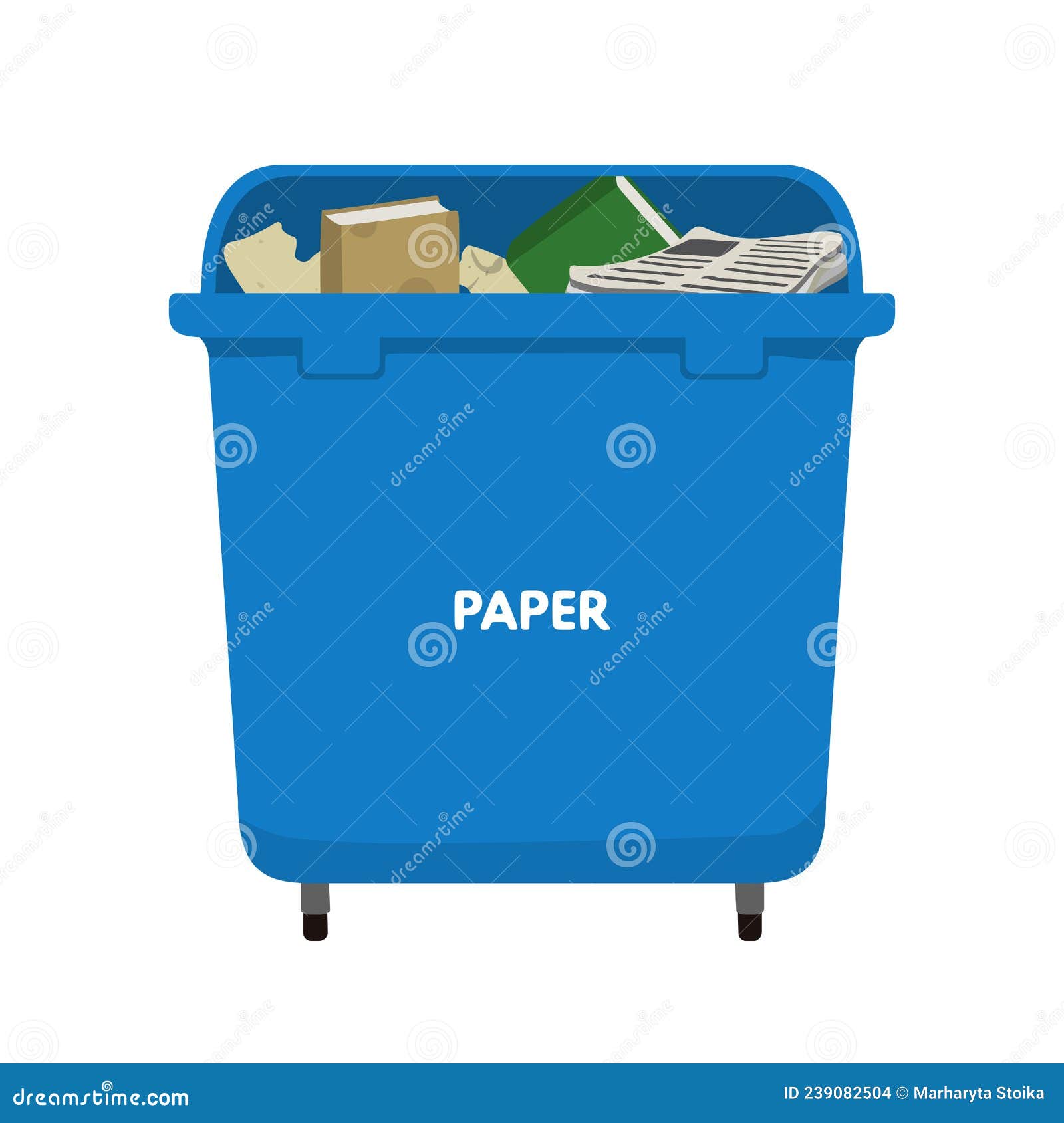 Garbage Bin For Paper Vector Illustration | CartoonDealer.com #239082504