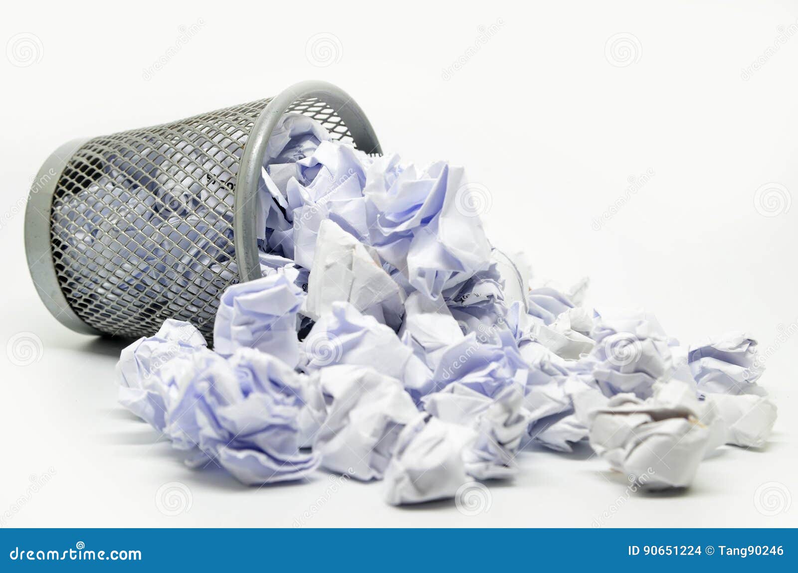 Garbage Bin with Paper Waste Stock Photo - Image of ecological, object ...