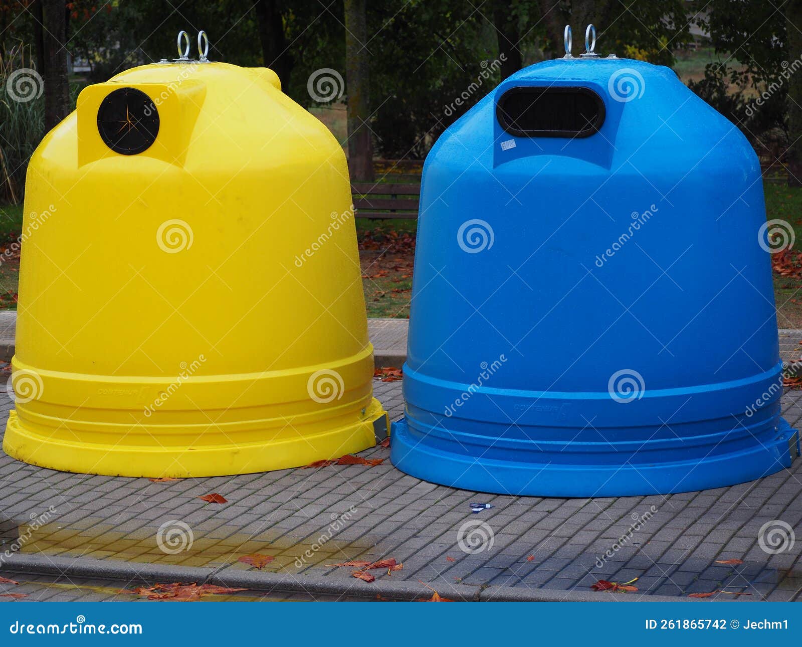 Garbage Bin on the Street for Recycling. Recycling and Ecology Concept ...