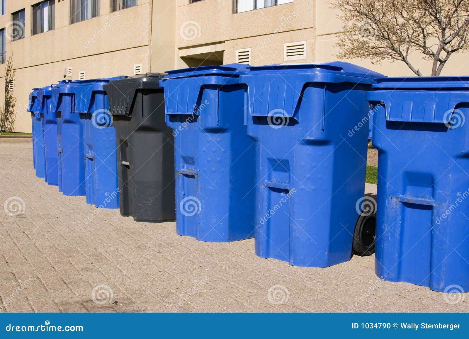Garbage bins stock photo. Image of roll, recycle, window - 1034790