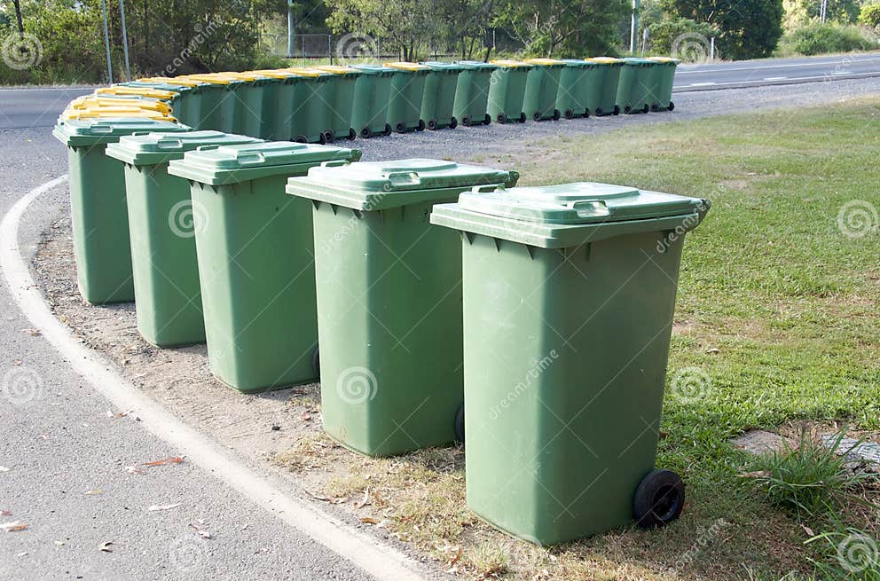 Garbage bins stock photo. Image of collection, recycling - 12707806