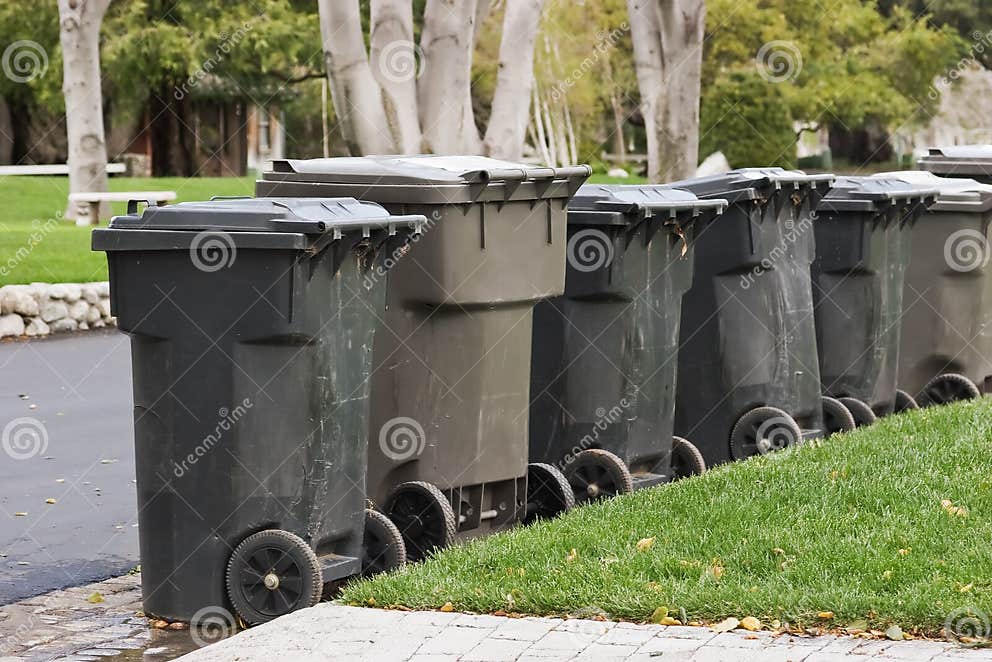 Garbage Bins stock image. Image of conservation, line - 18961979