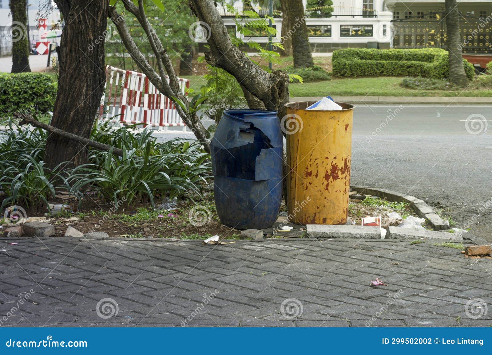 Garbage bins stock photo. Image of dirty, urban, container - 299502002