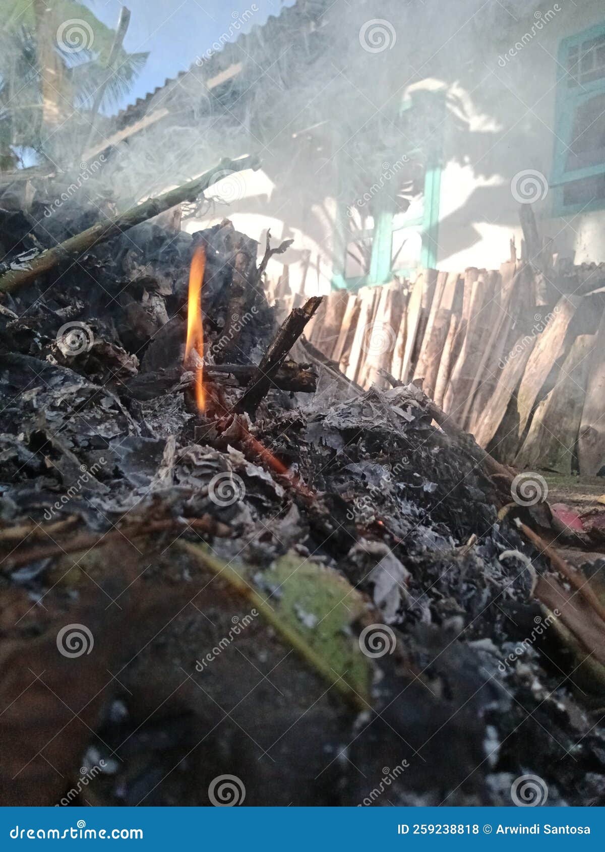 Garbage Burning by the Community Stock Photo - Image of closeup ...