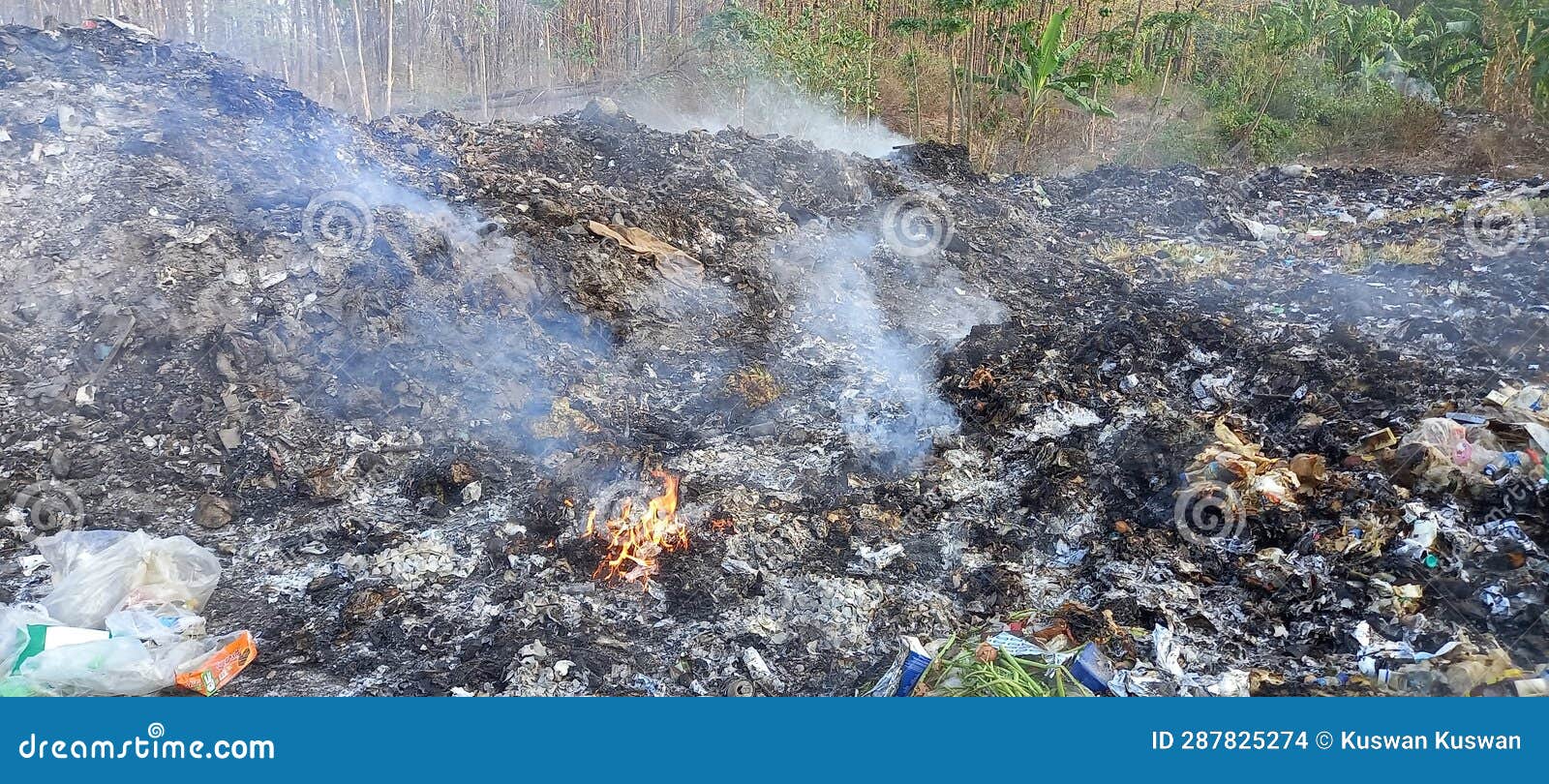 Garbage burning stock photo. Image of stream, burning - 287825274