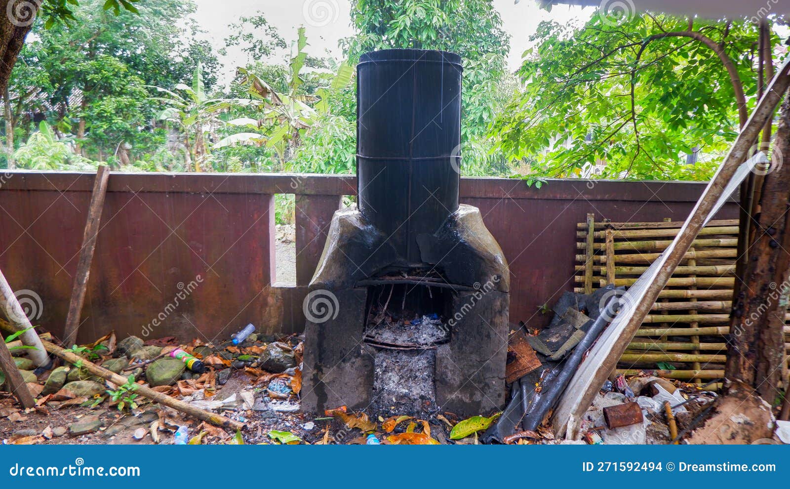 Garbage burning photo stock photo. Image of wood, vehicle - 271592494