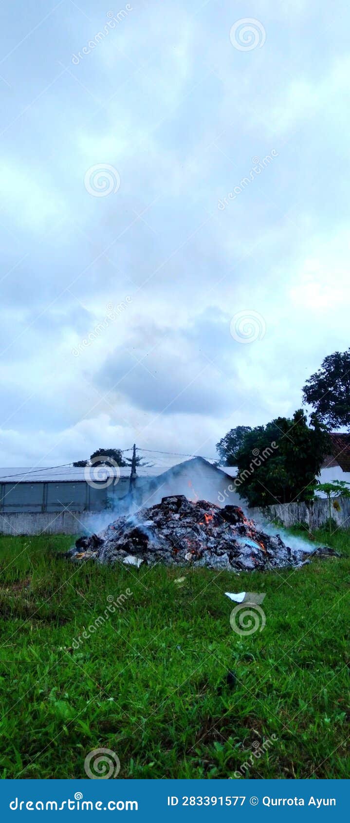 Garbage Burning Ash And Weeds Royalty-Free Stock Photo | CartoonDealer ...