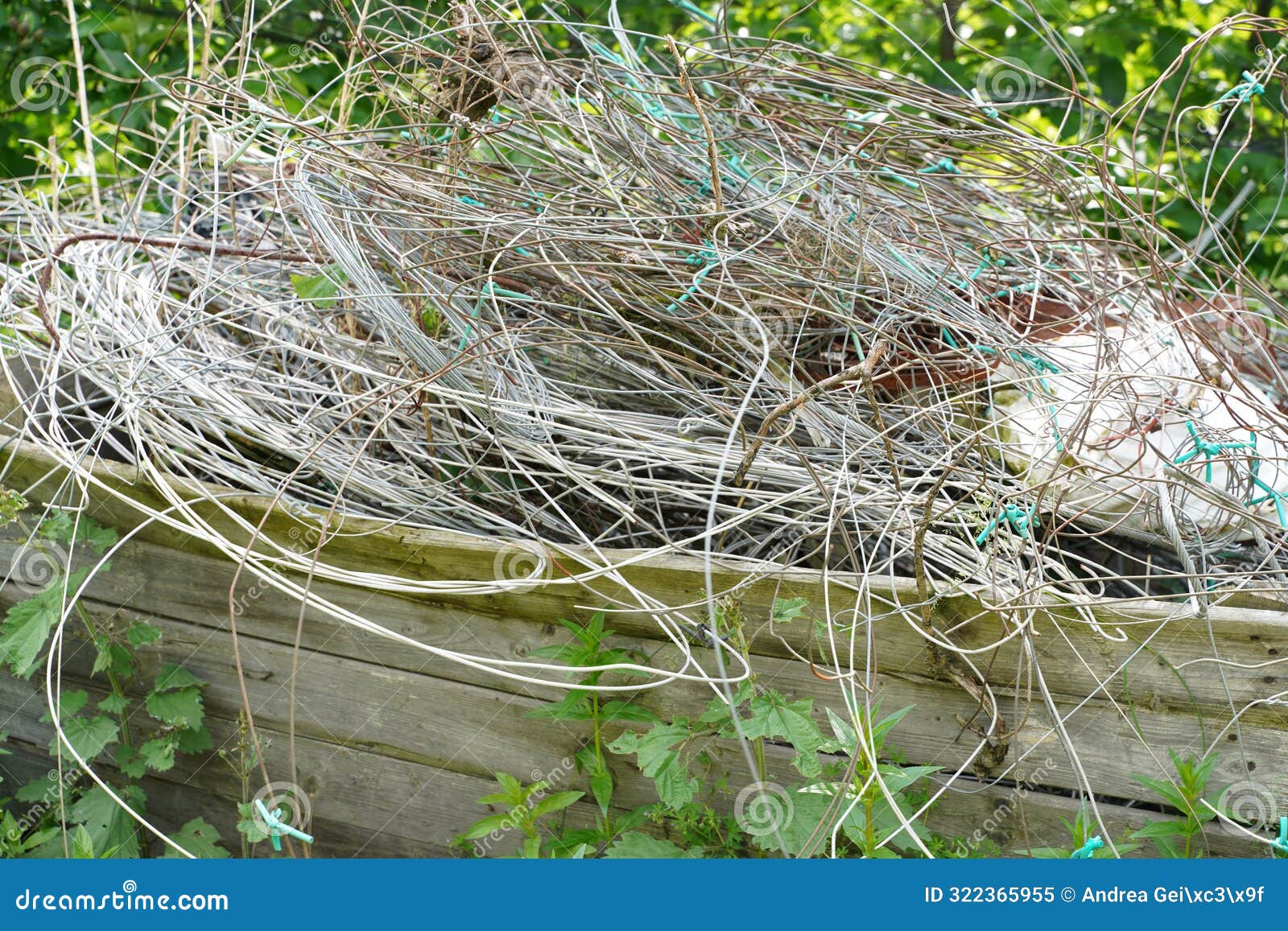 Garbage, Cable, Wire, Rubble in a Container Stock Image - Image of ...