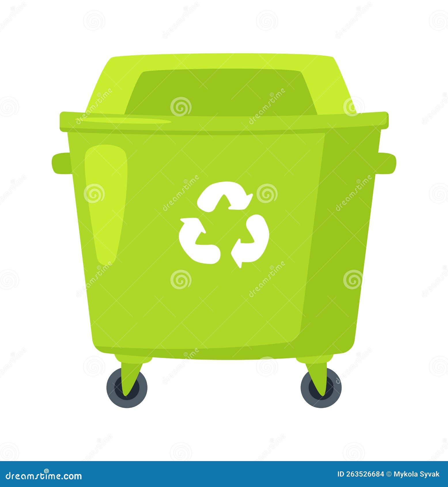 Garbage Can Flat Icon Recycling and Trash Utilization Stock Vector ...