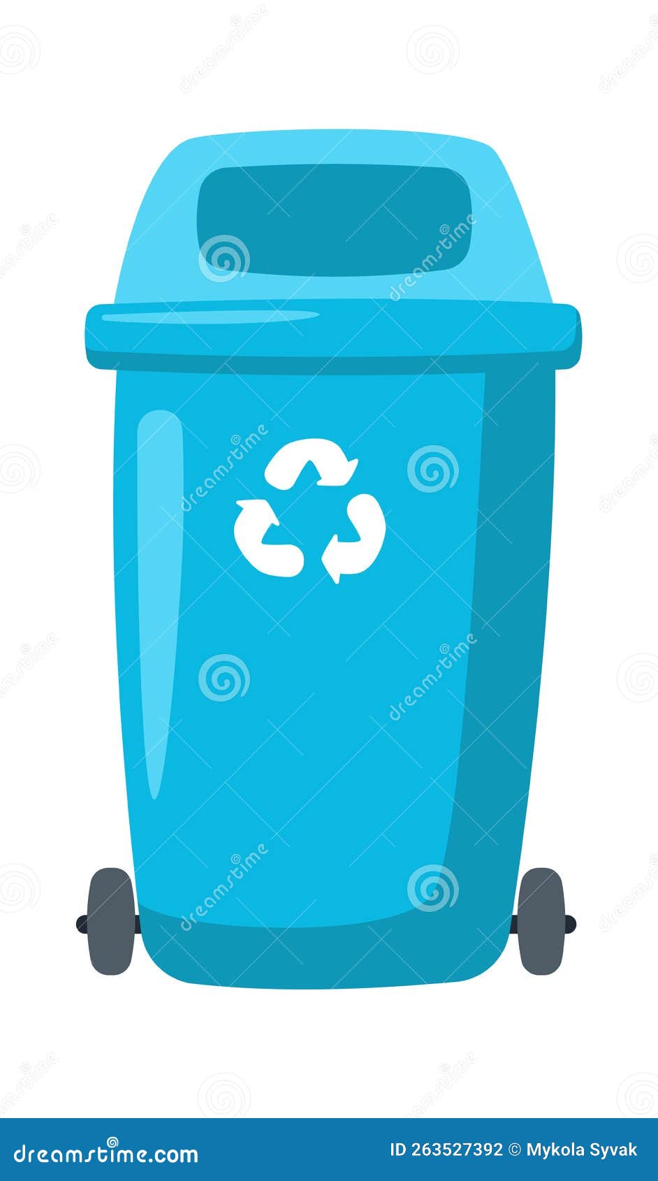 Garbage Can Flat Icon Recycling and Trash Utilization Stock Vector ...