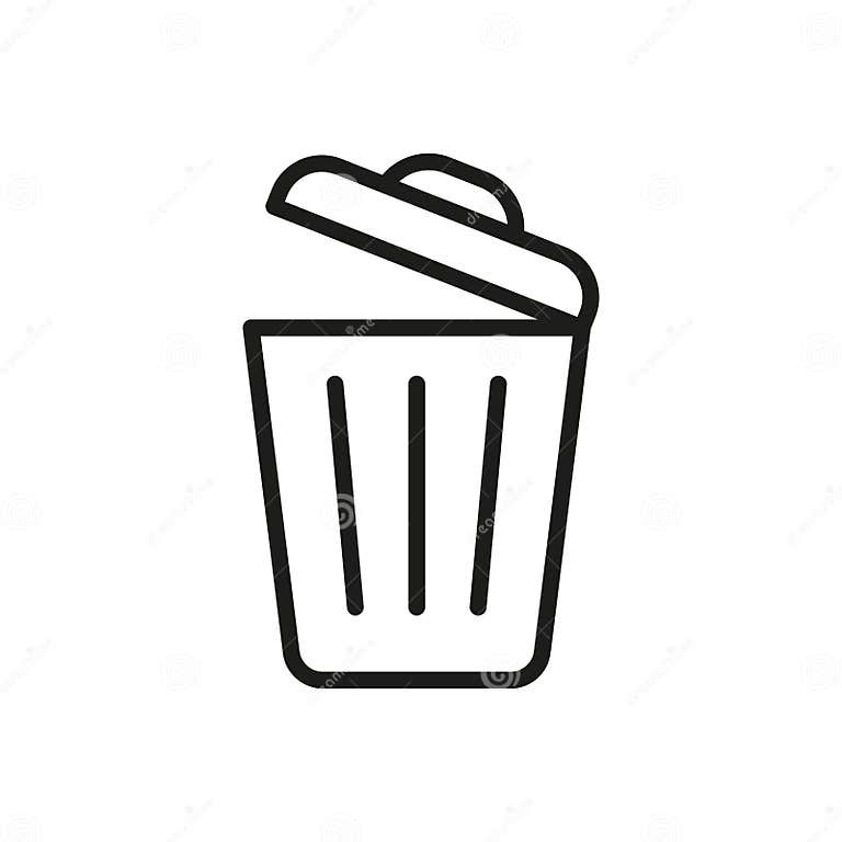 Garbage Can Icon Vector Design Templates Simple and Modern Stock Vector ...