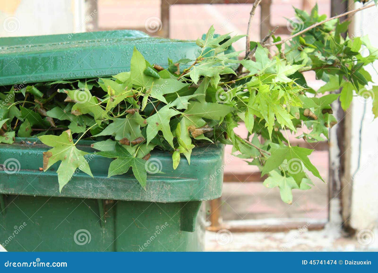 Garbage Can stock photo. Image of abandoned, large, plastic - 45741474