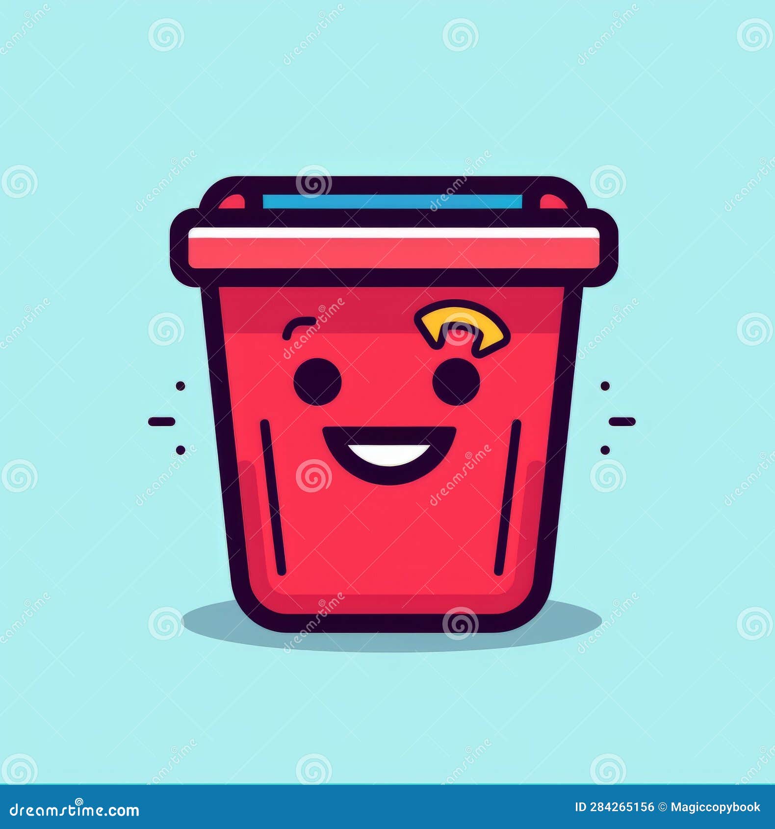 Garbage can mascot cartoon stock illustration. Illustration of clean ...