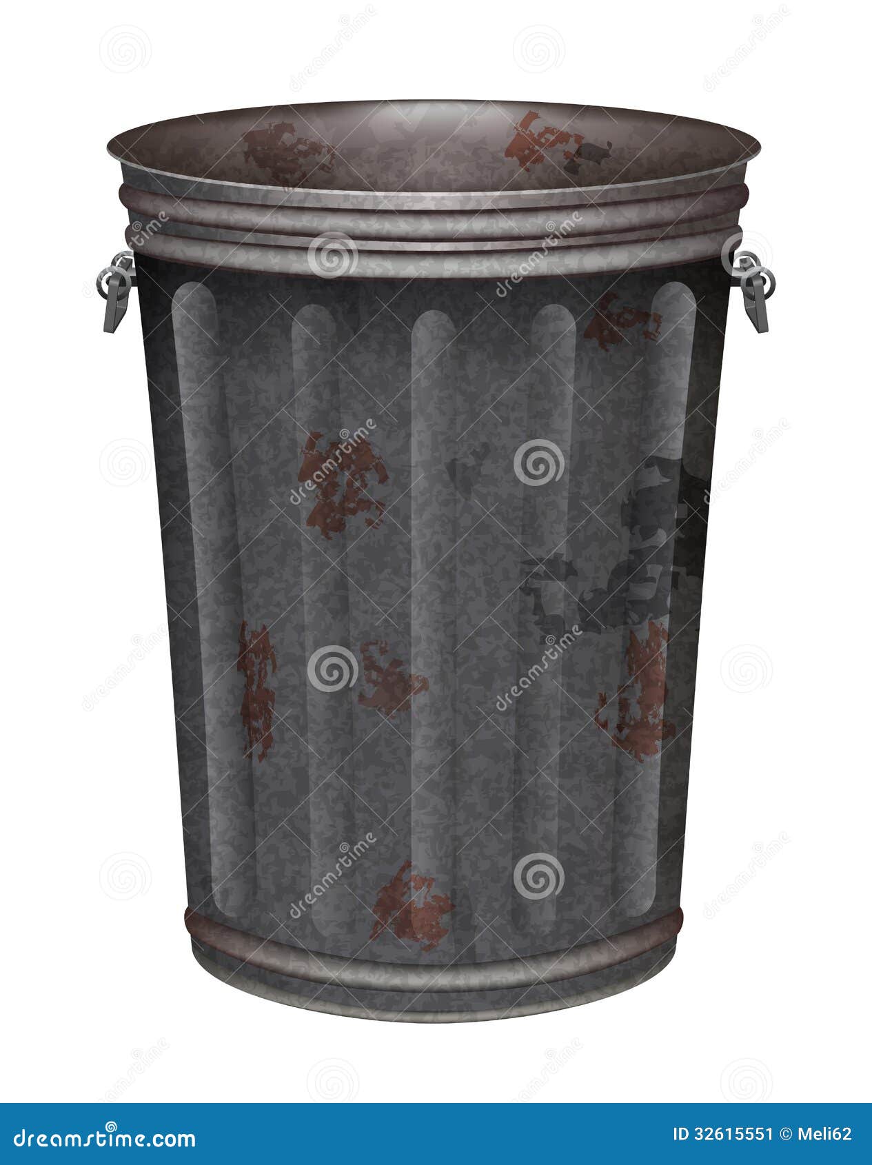 Garbage can stock vector. Illustration of trash, isolated - 32615551