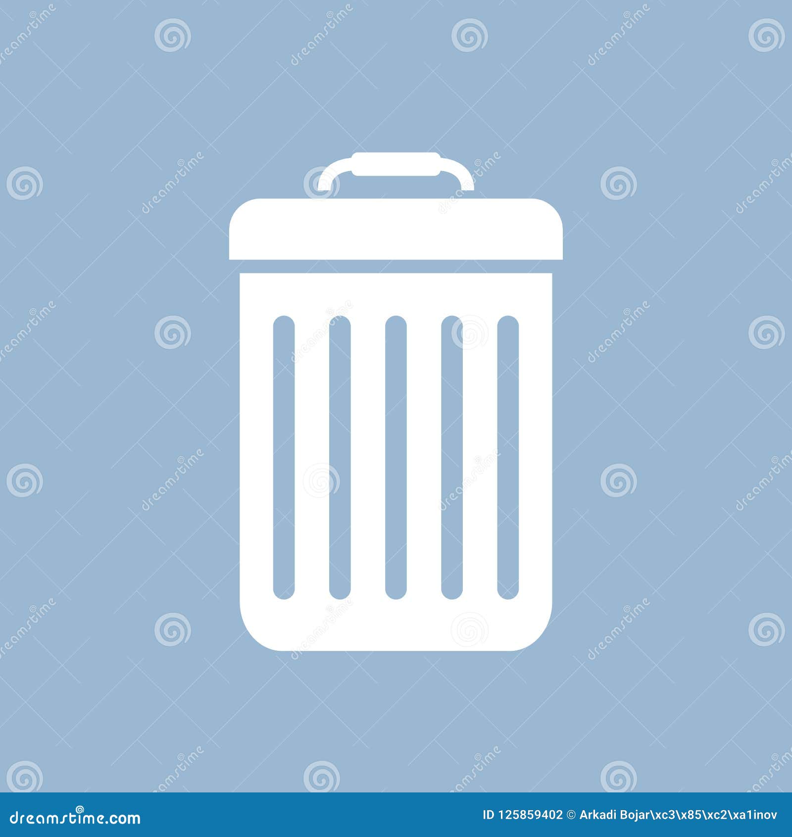 Garbage can vector icon stock vector. Illustration of food - 125859402