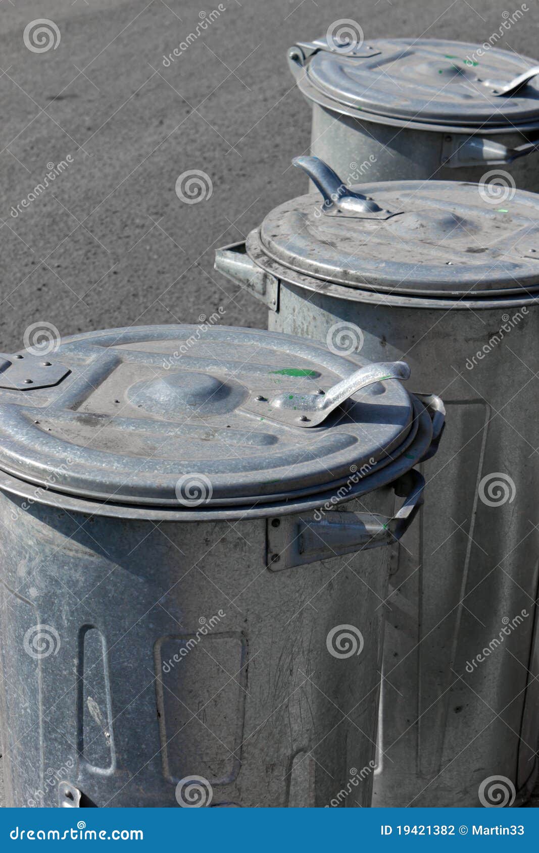 Garbage cans stock photo. Image of dirty, metal, street - 19421382