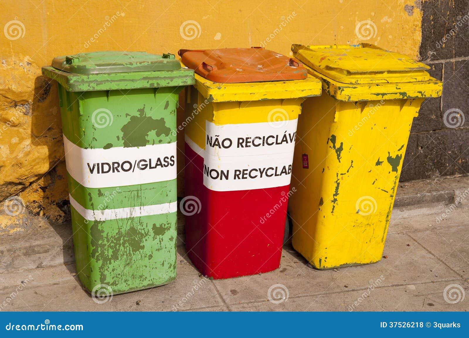 Garbage Cans stock photo. Image of refuse, cans, city - 37526218