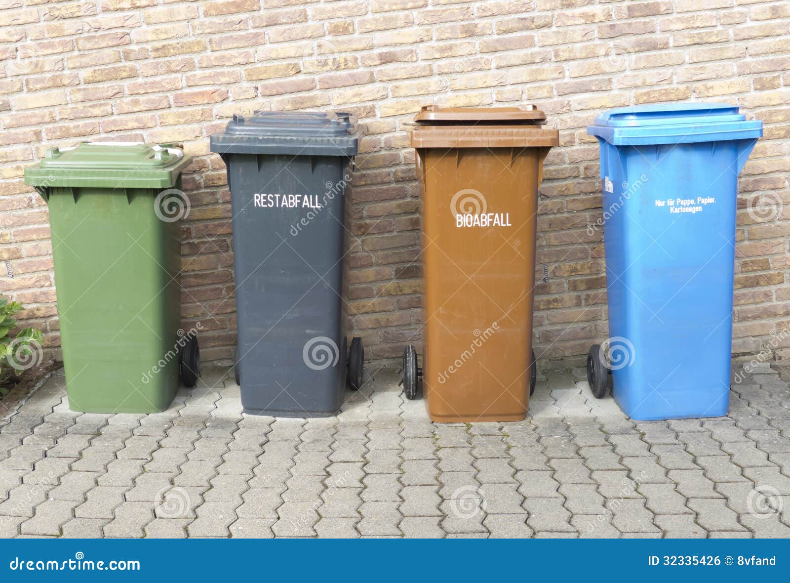 Garbage cans stock photo. Image of residual, organic - 32335426