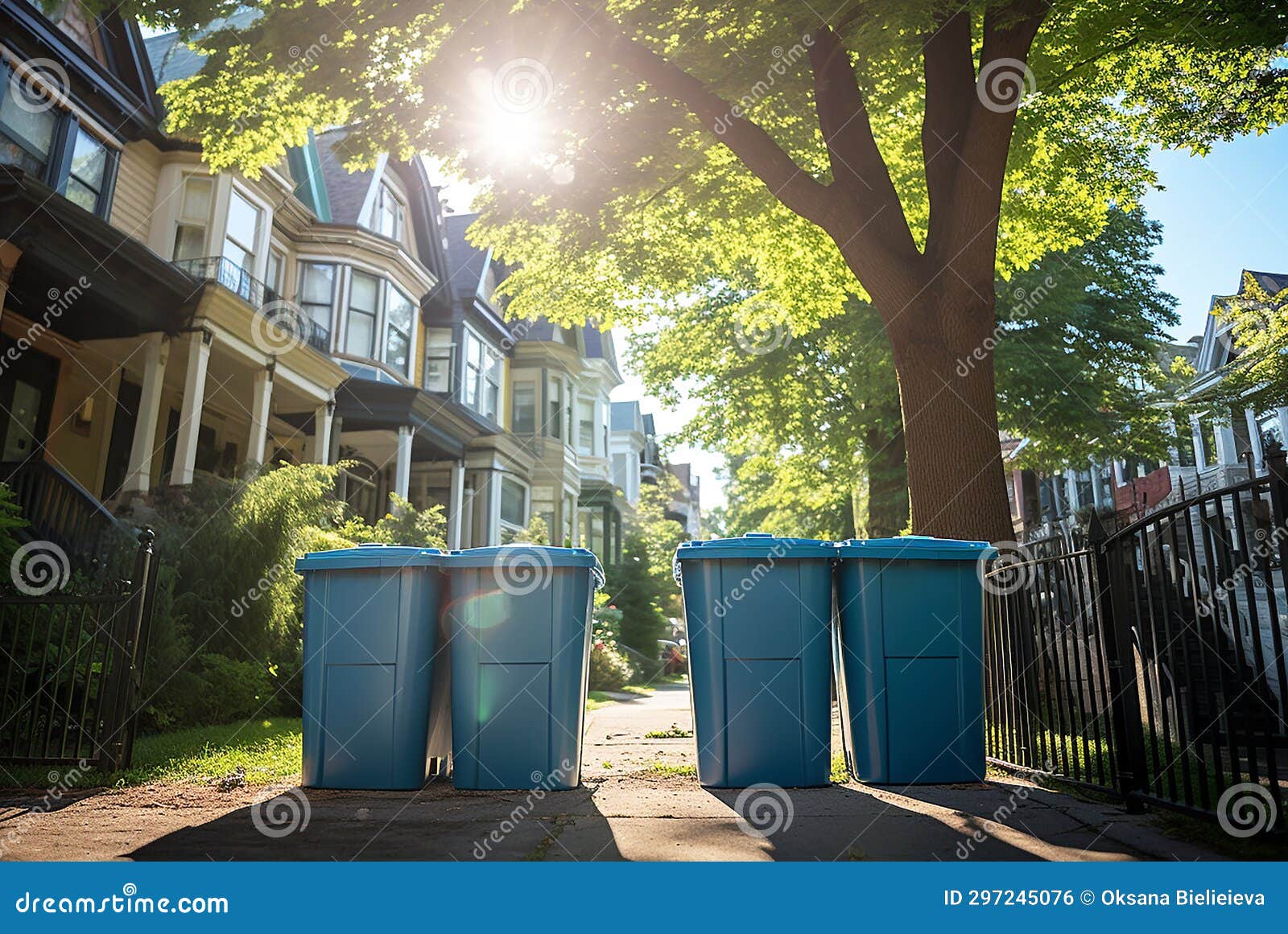 Garbage Cans on the Streets of the City, the Concept of Waste Sorting ...