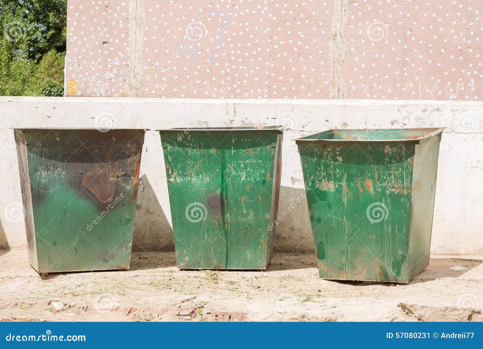 Garbage cans stock image. Image of household, garbage - 57080231