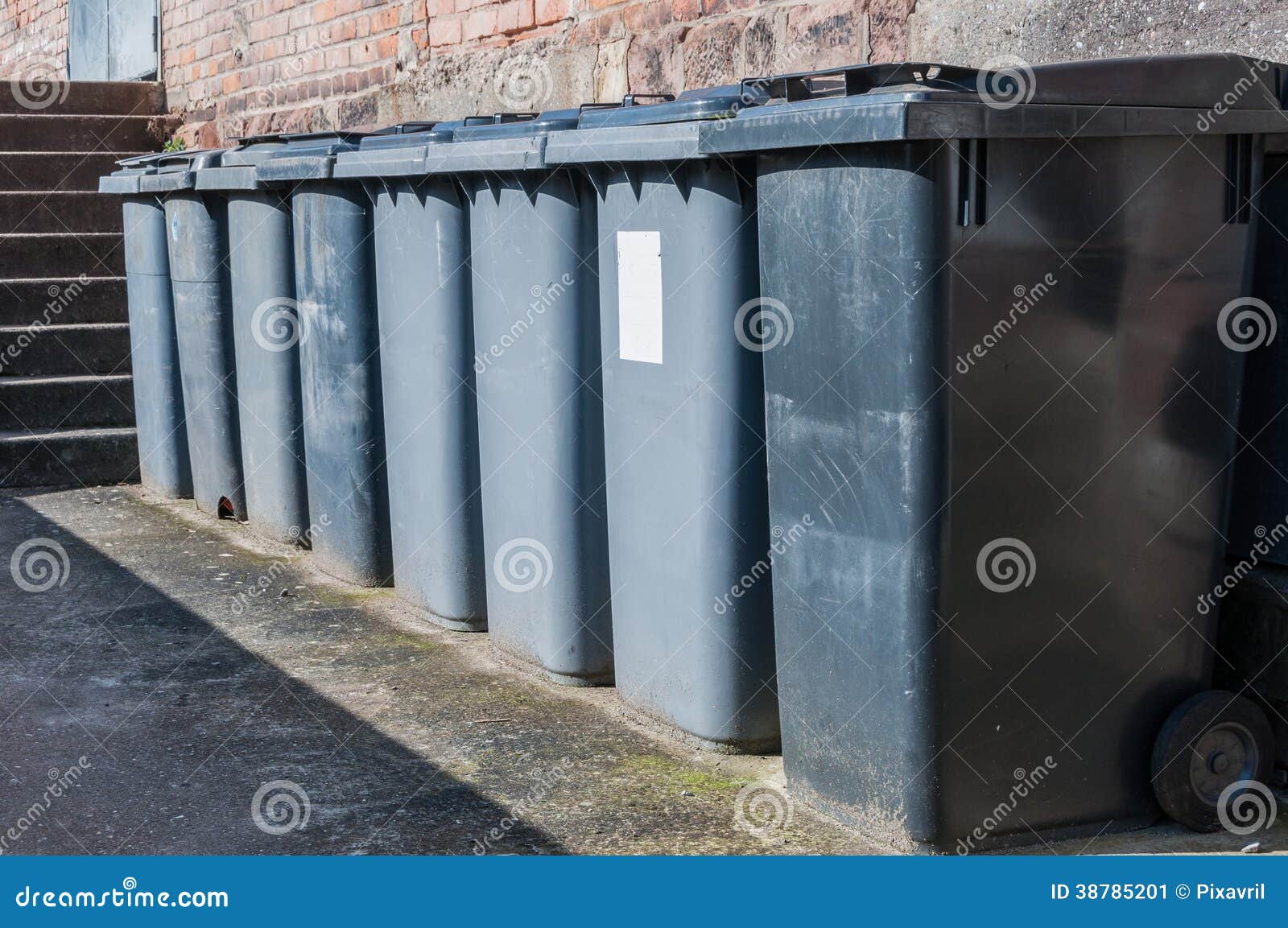 Garbage cans stock image. Image of disposal, throw, dump - 38785201