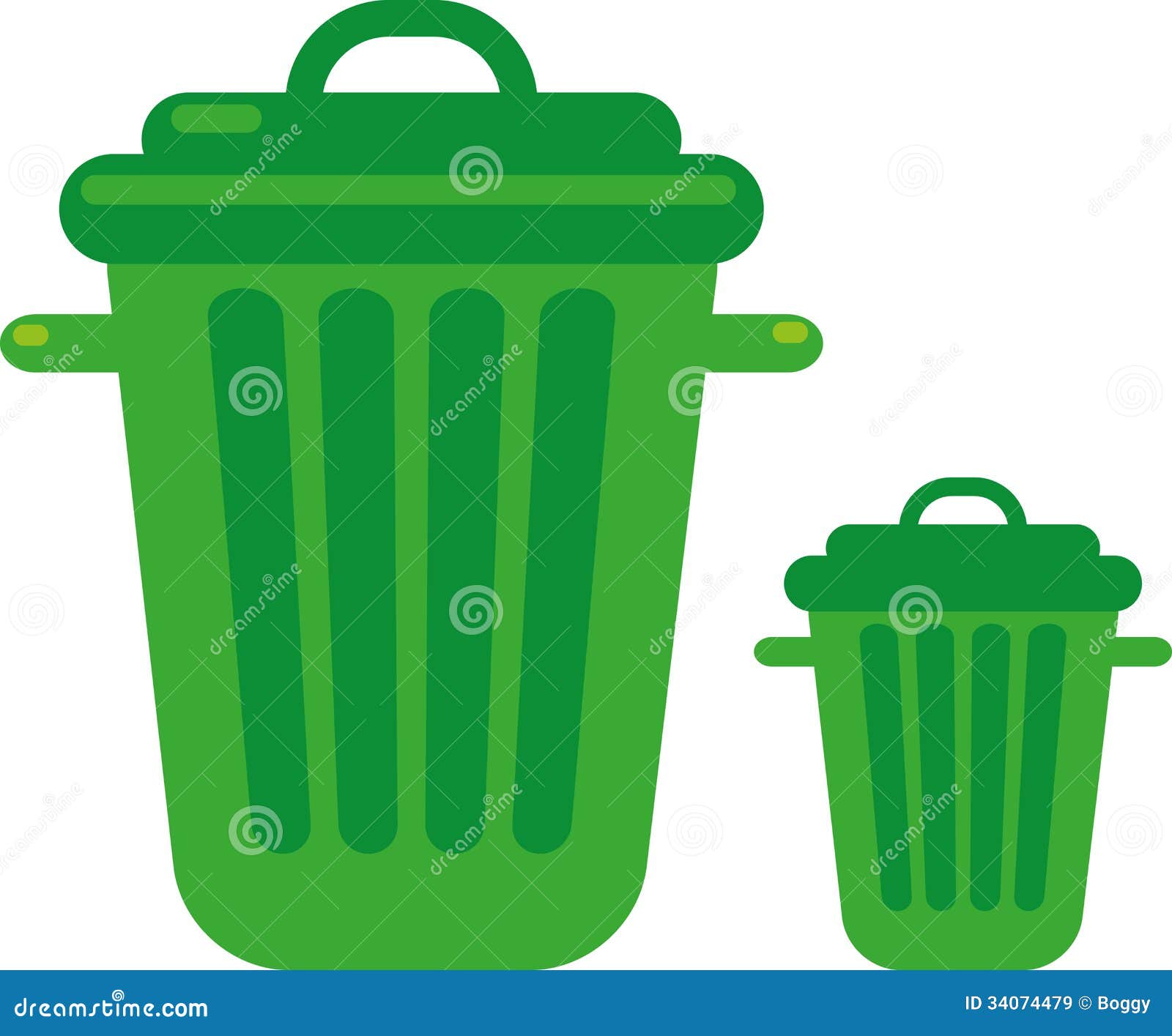 Garbage cans stock vector. Illustration of environment - 34074479