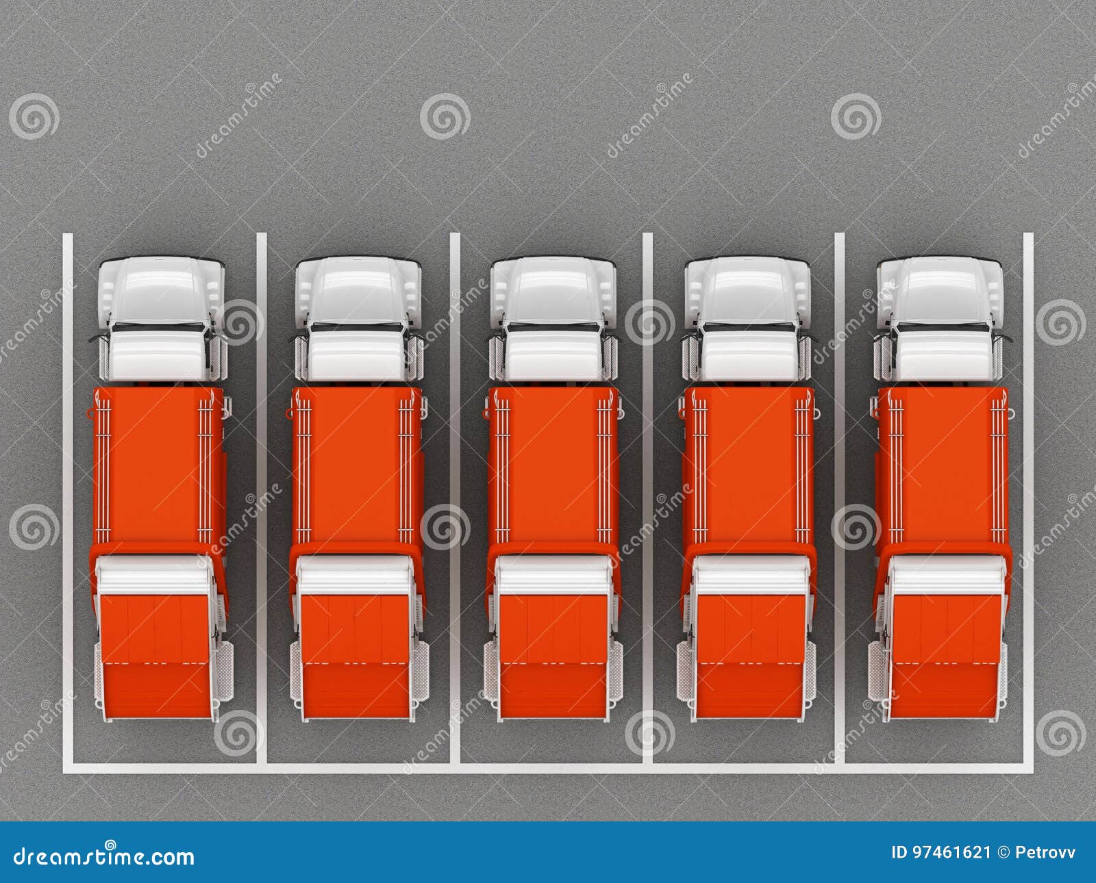 Garbage Car Parking Top View Stock Illustration - Illustration of ...