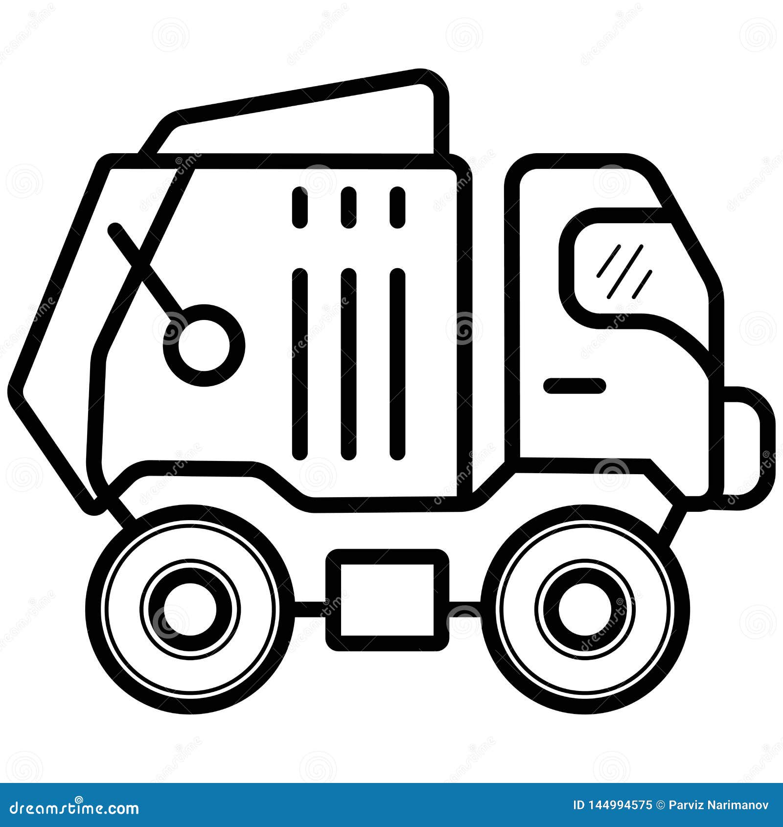 Garbage Car Recycle Icon Vector Stock Illustration - Illustration of ...