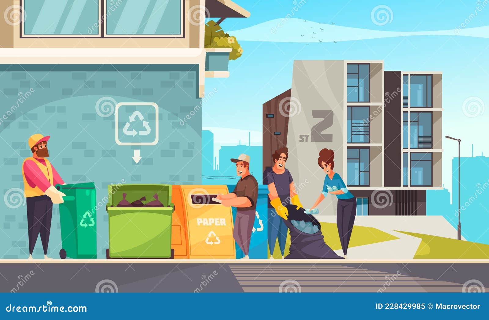 Garbage Cartoon Illustration Stock Vector - Illustration of poster ...
