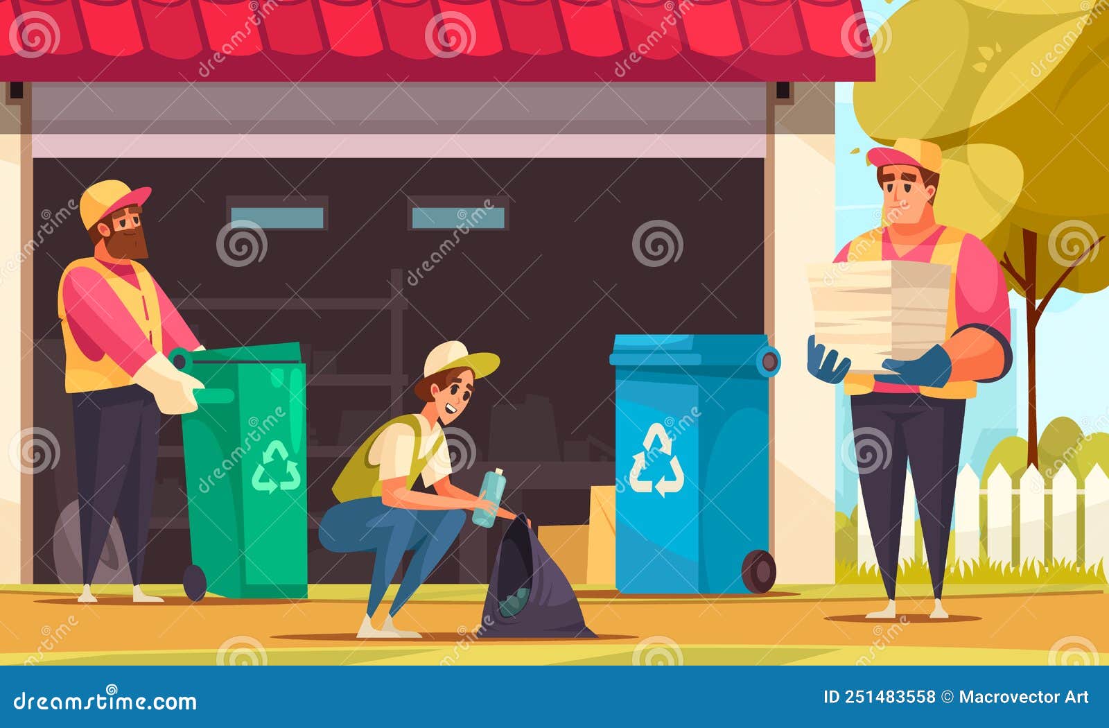 Garbage Cartoon Illustration Stock Vector - Illustration of flyer ...