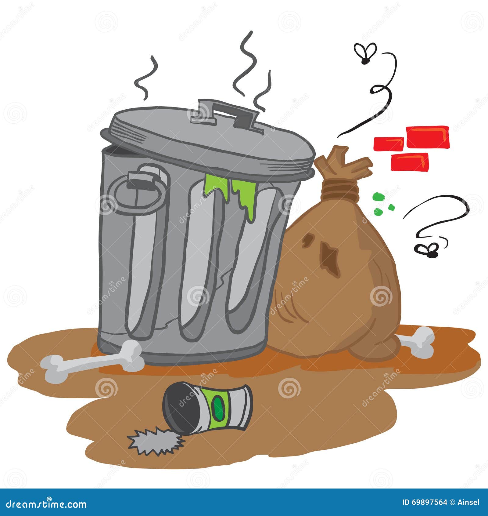 Garbage stock vector. Illustration of decomposition, sloppy - 69897564