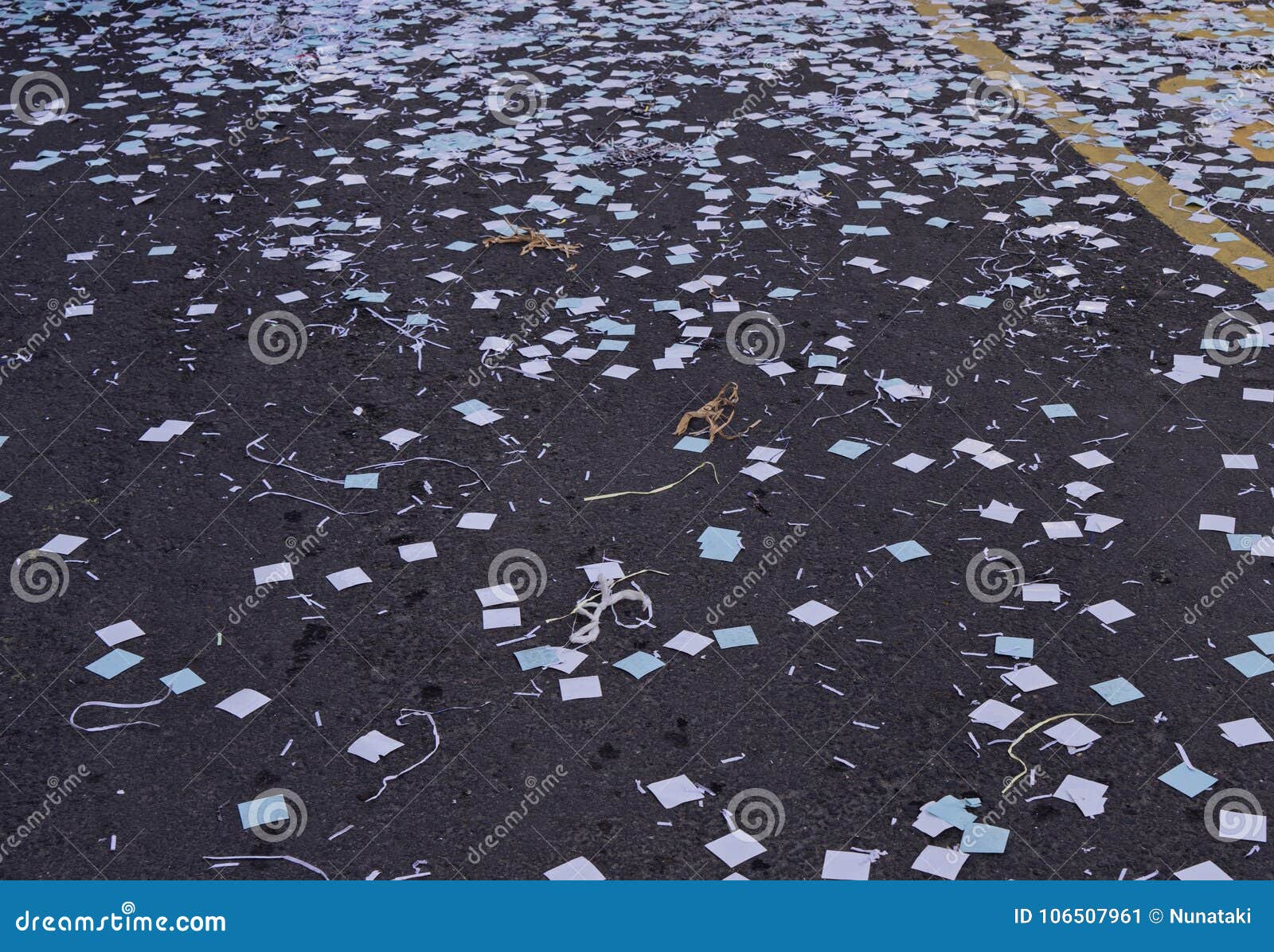 Garbage after the Celebration on the Street Malta Stock Image - Image ...