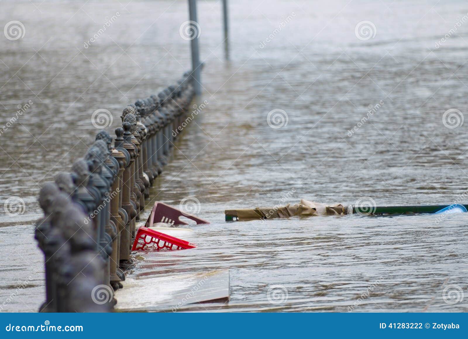 Garbage in city flood stock photo. Image of catastrophic - 41283222